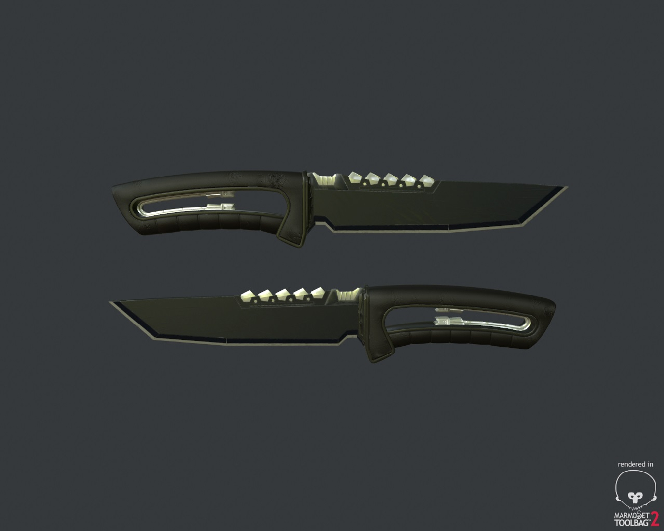 3d Model Sci-fi Knife Black Sci Fi