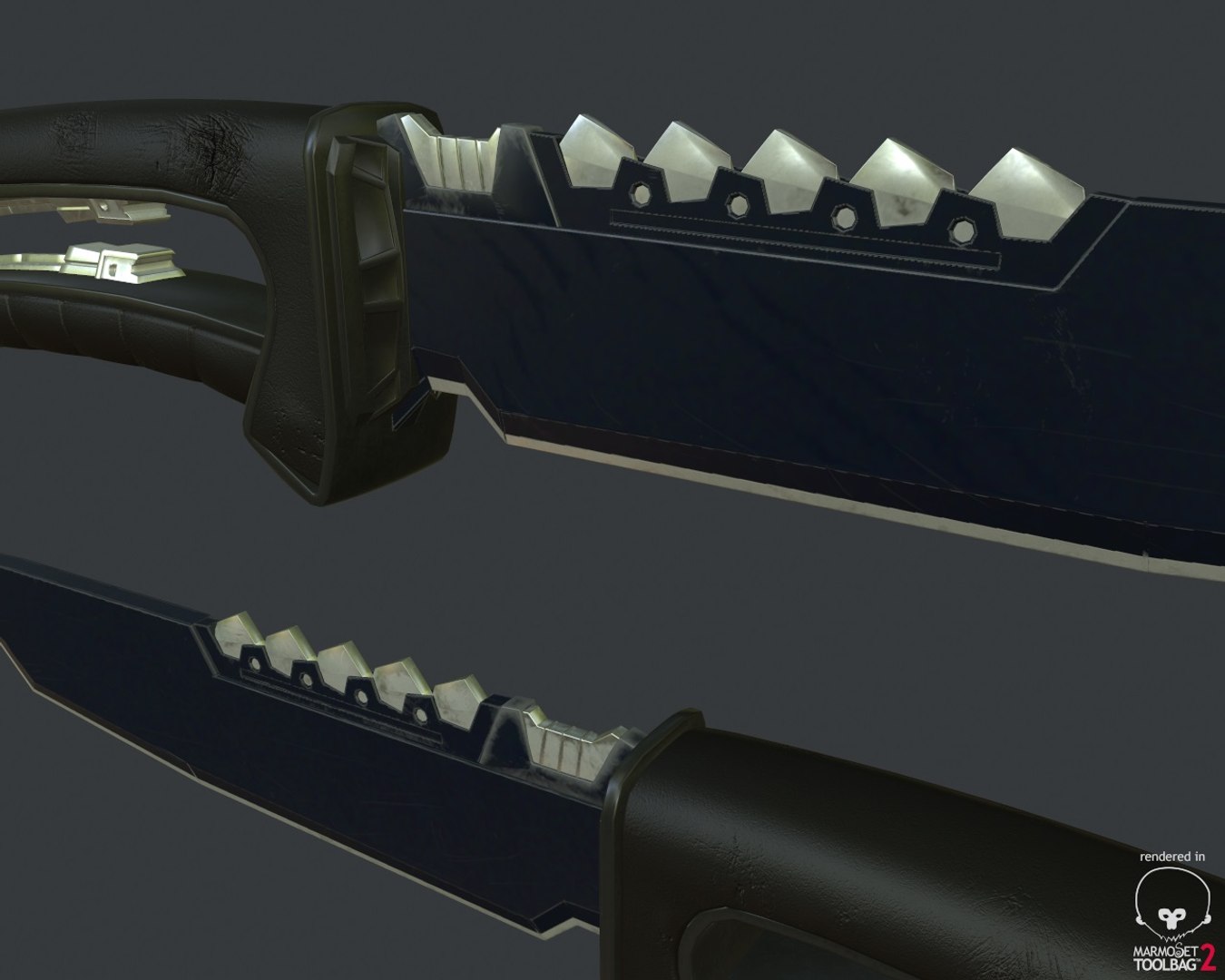3d Model Sci-fi Knife Black Sci Fi