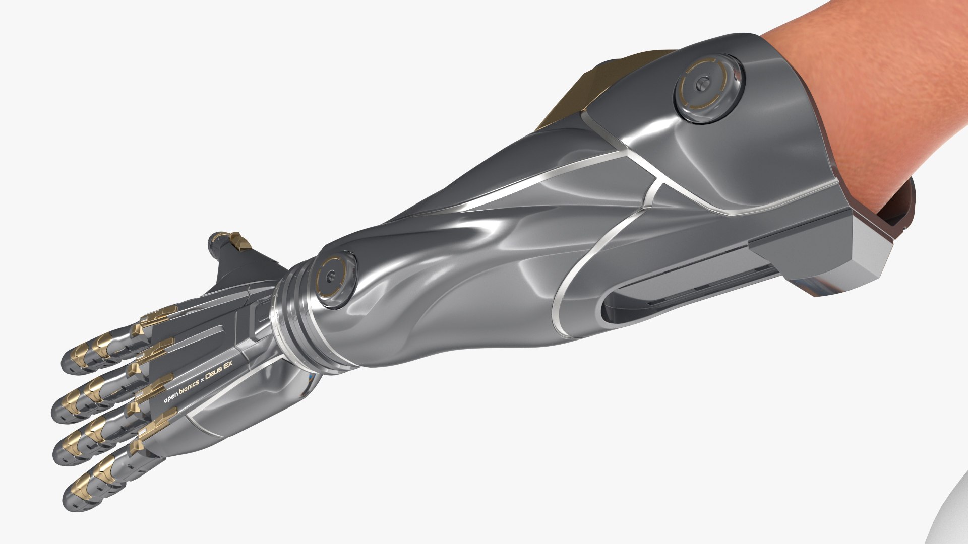 3D Woman with Mind Controlled Prosthetic Arm A-pose - TurboSquid 2132285