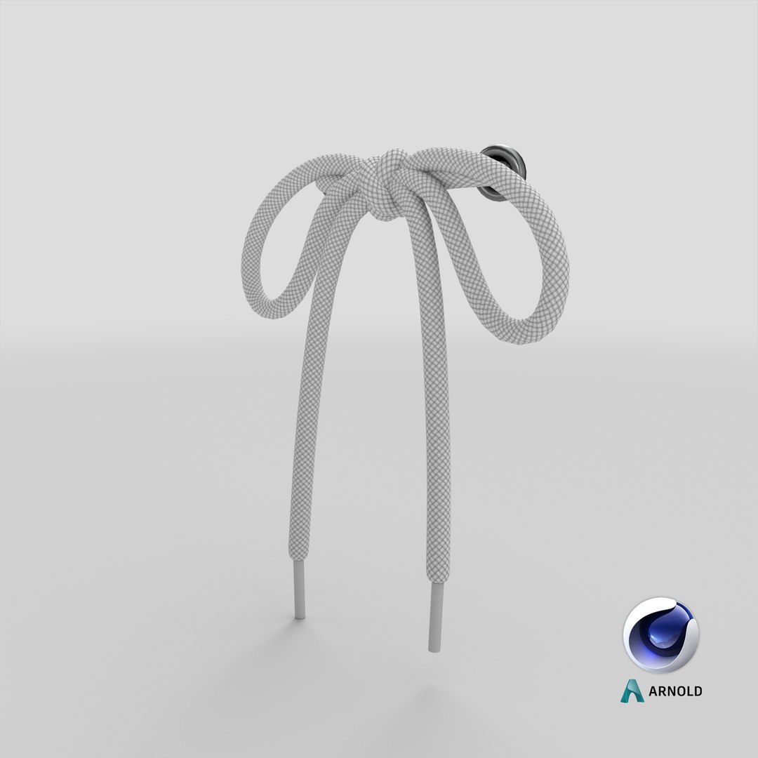 3D Model Shoelace 3v White PBR - TurboSquid 2107801