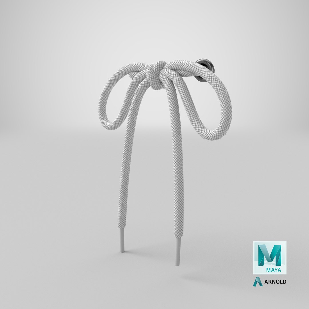 3D Model Shoelace 3v White PBR - TurboSquid 2107801