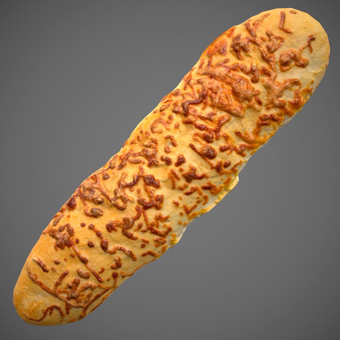 3D scanned long cheese bun - TurboSquid 1293341