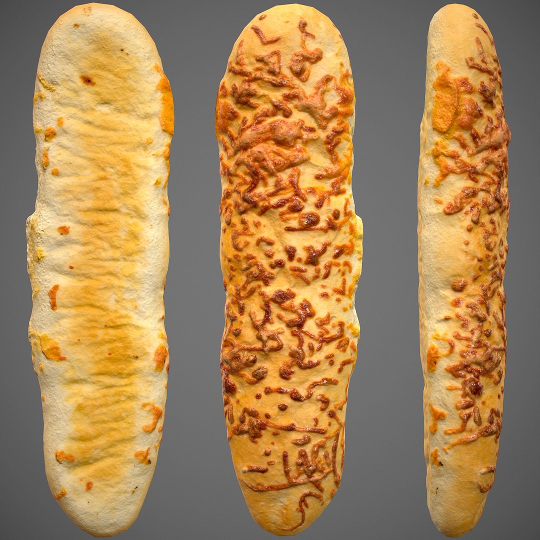 3D scanned long cheese bun - TurboSquid 1293341