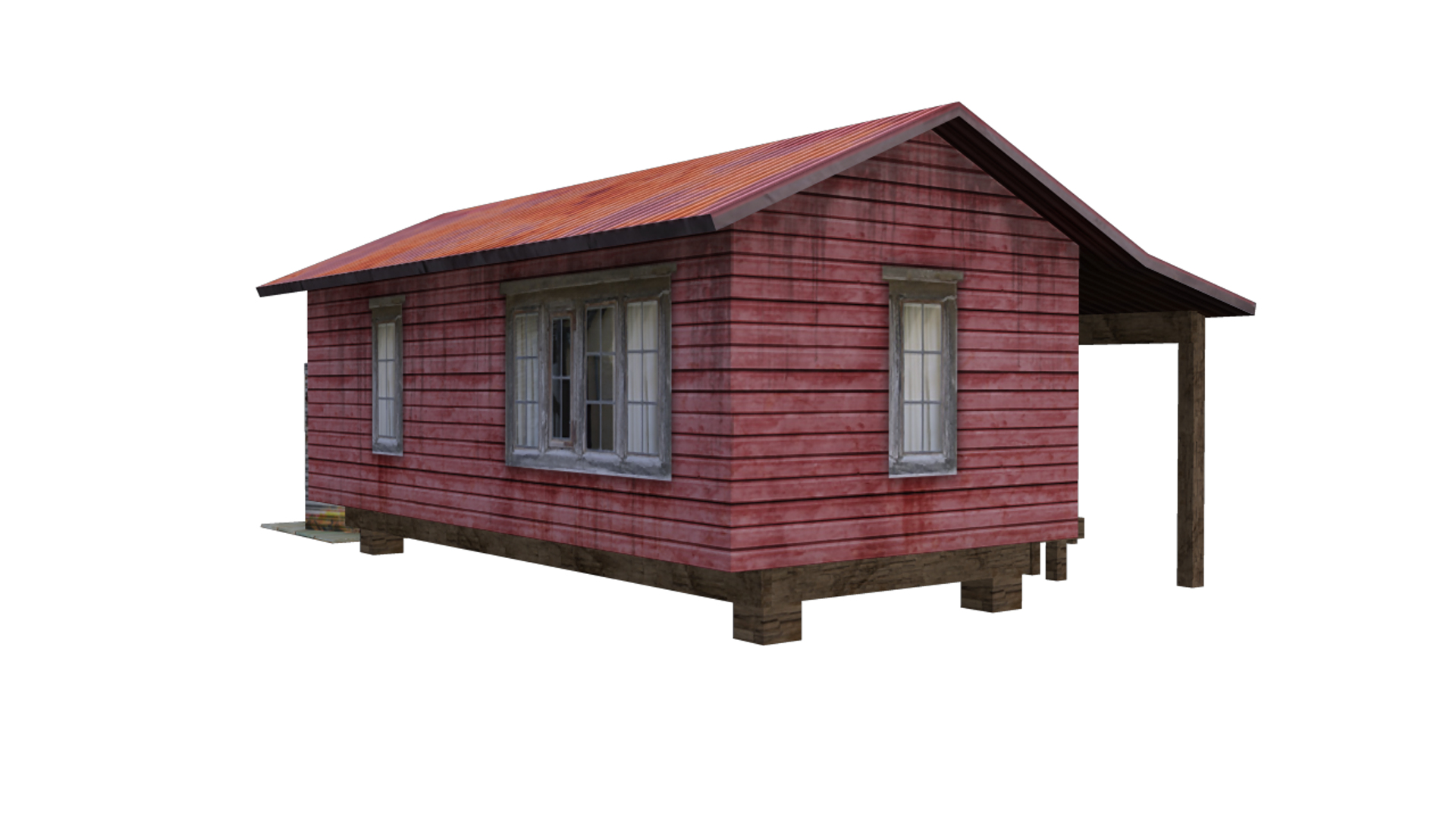 3d shack house model