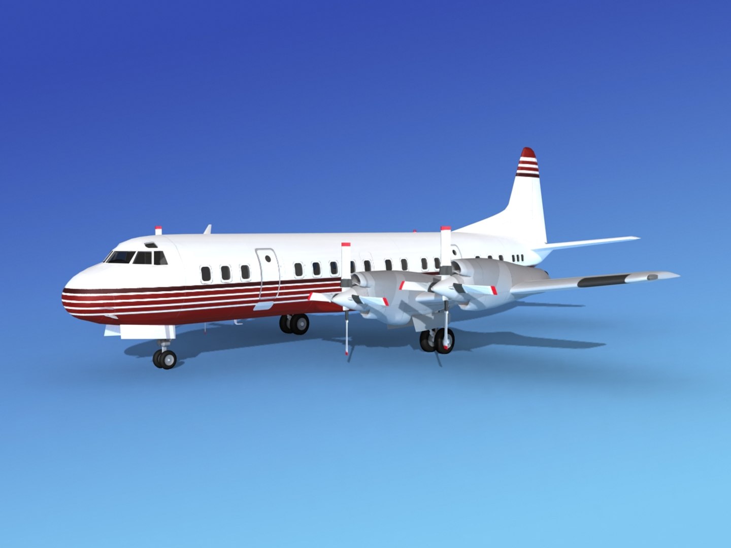 Propellers Electra Lockheed 3d Obj