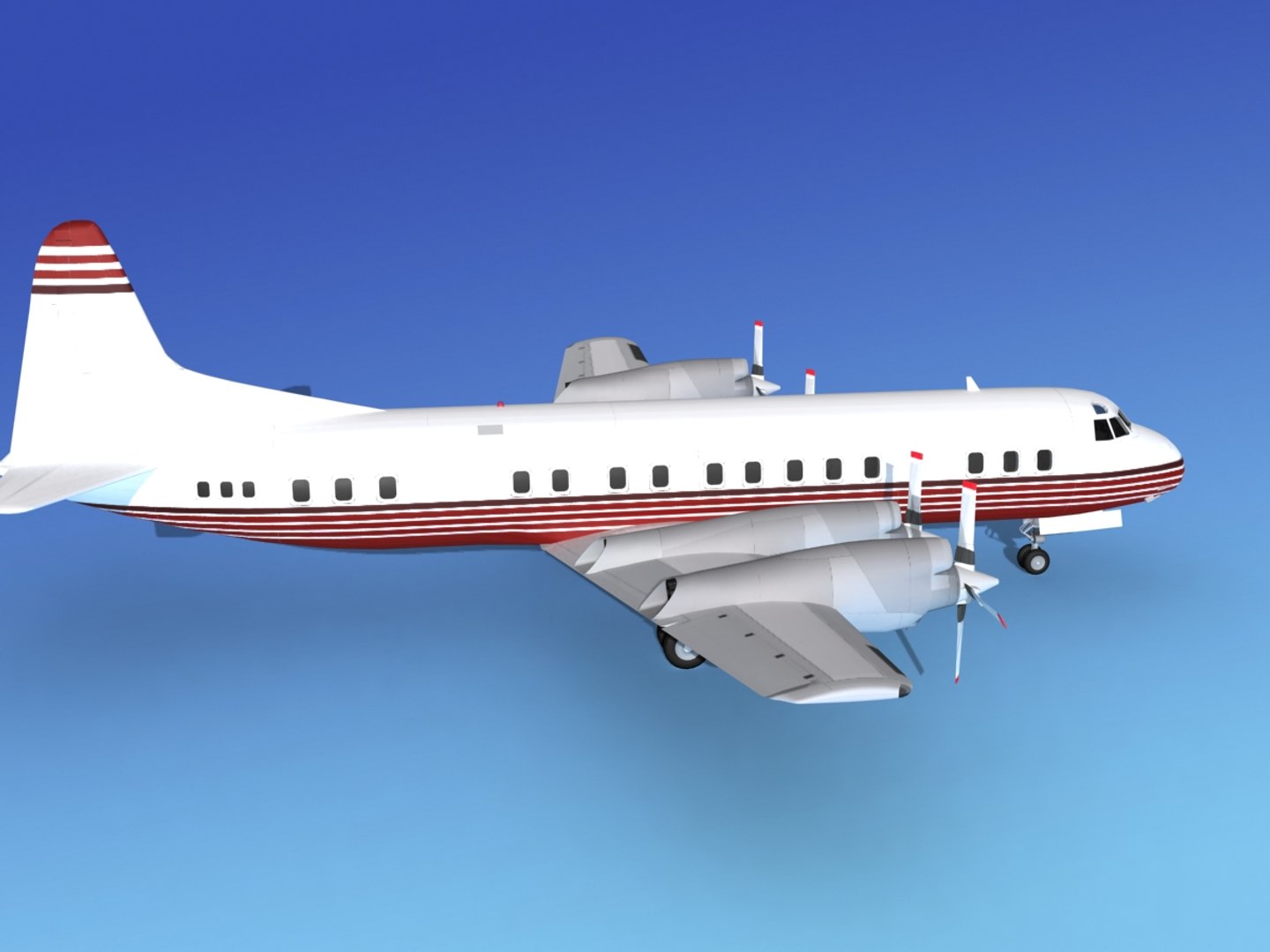 Propellers Electra Lockheed 3d Obj