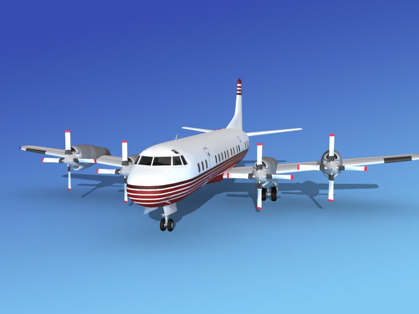 Propellers Electra Lockheed 3d Obj