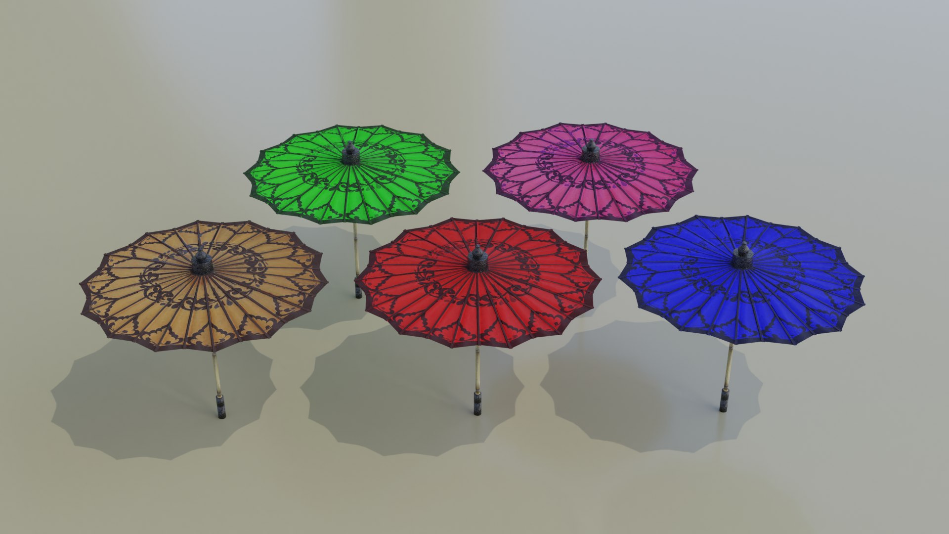 Pathein Sun Umbrella Myanmar Model - TurboSquid 1692311