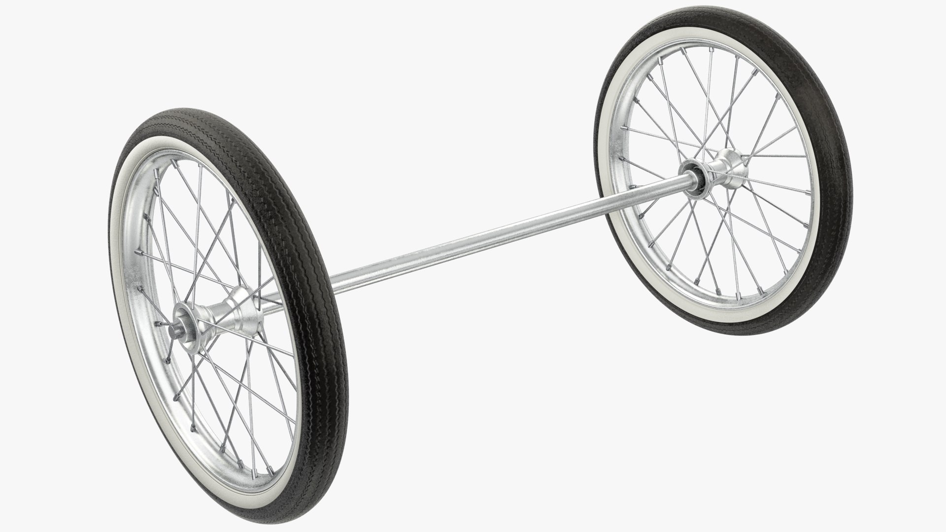 Spoked Wheels with Axis V1 3D model - TurboSquid 1859108