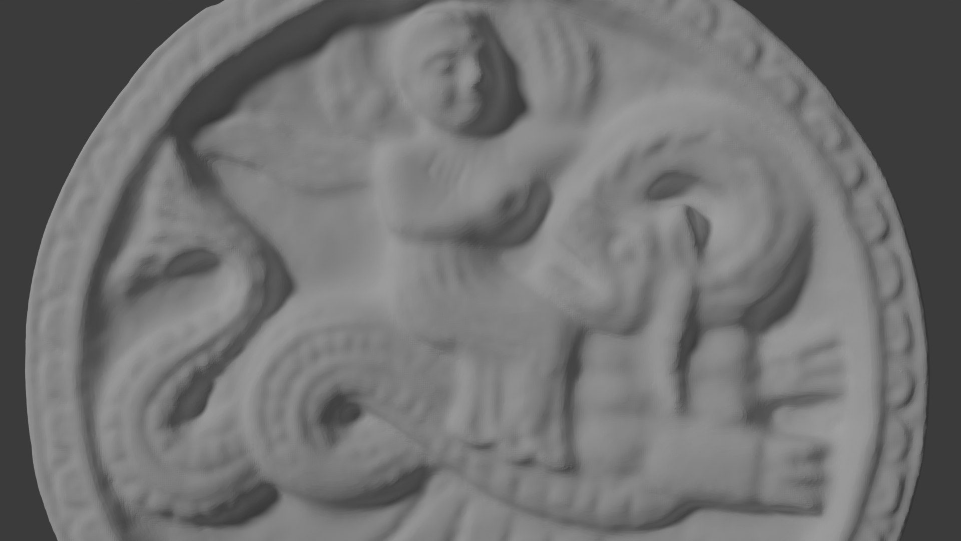 Plate With Sea Nymph Nereid Riding Sea Monster 3D Model - TurboSquid ...