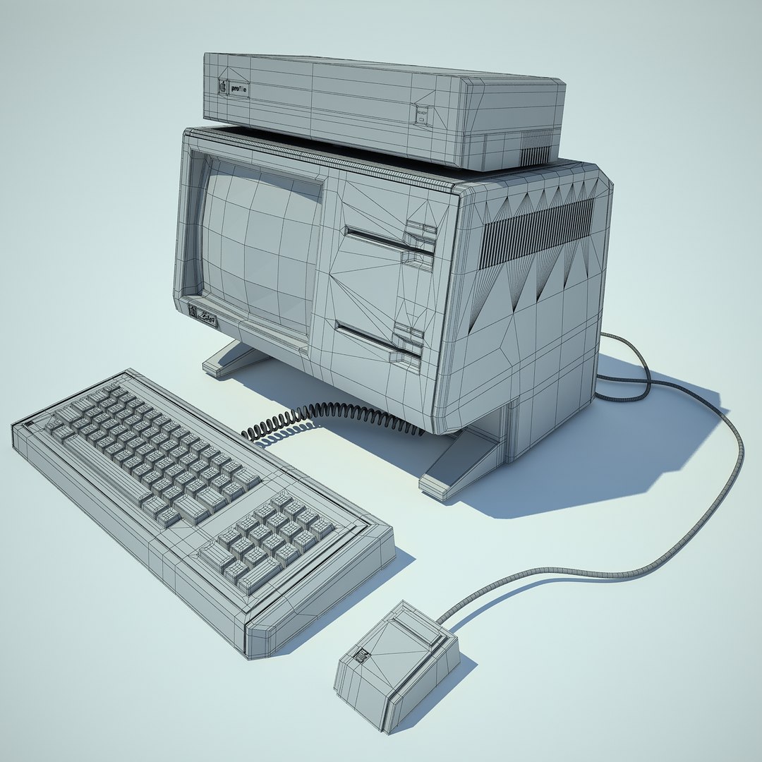 apple lisa computer 3d model