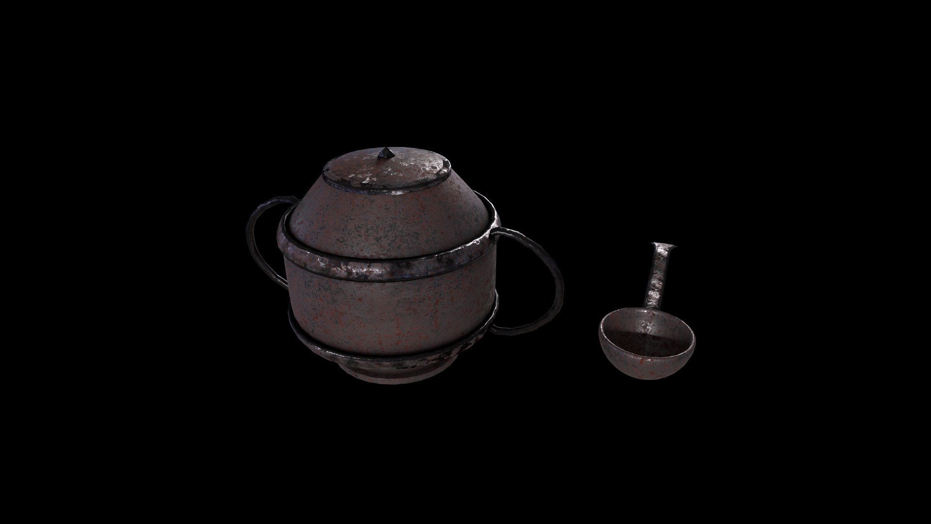 3D Medieval Teapot and Ladle Game Ready Low Poly model - TurboSquid 1788512