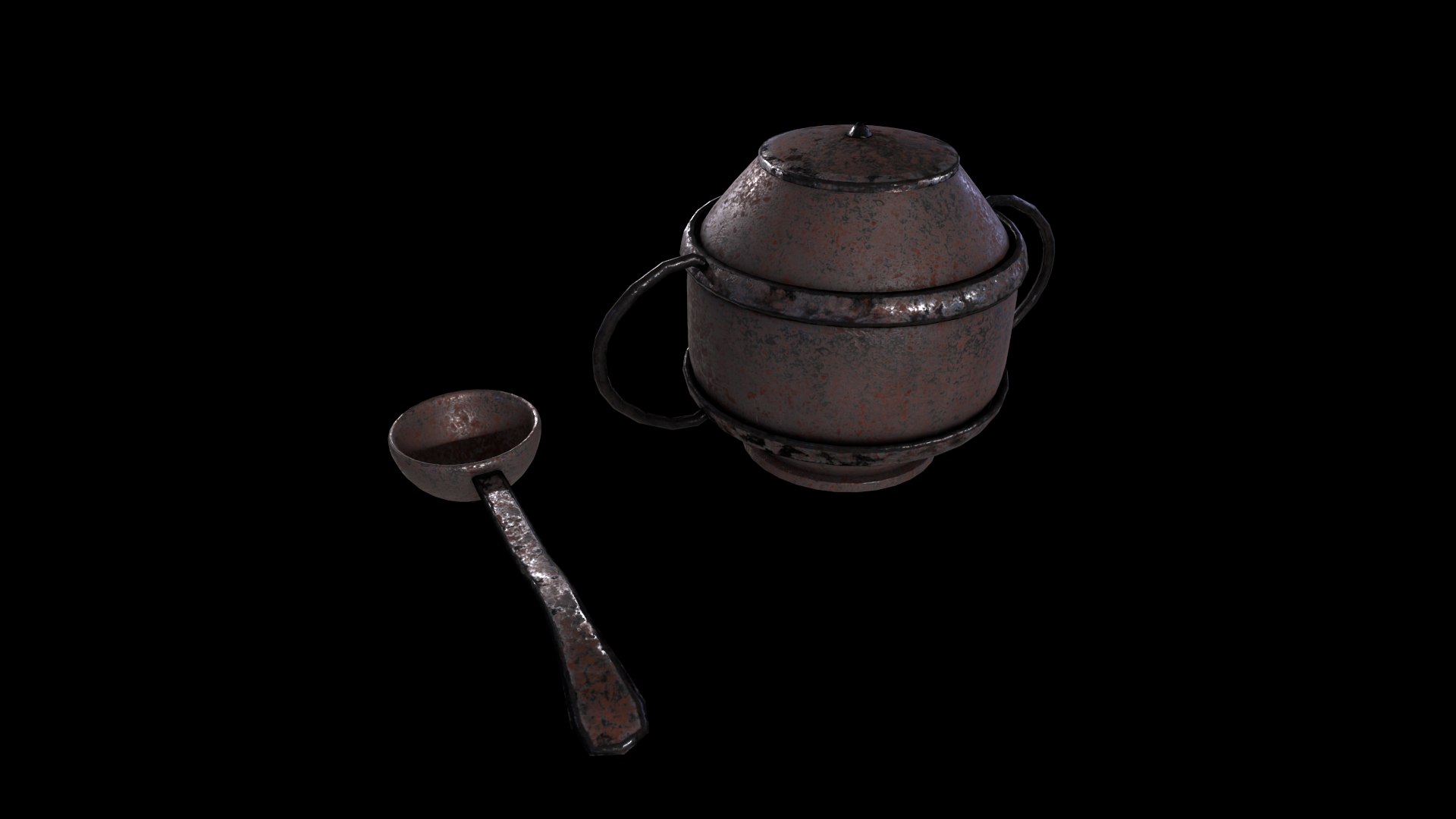 3D Medieval Teapot and Ladle Game Ready Low Poly model - TurboSquid 1788512