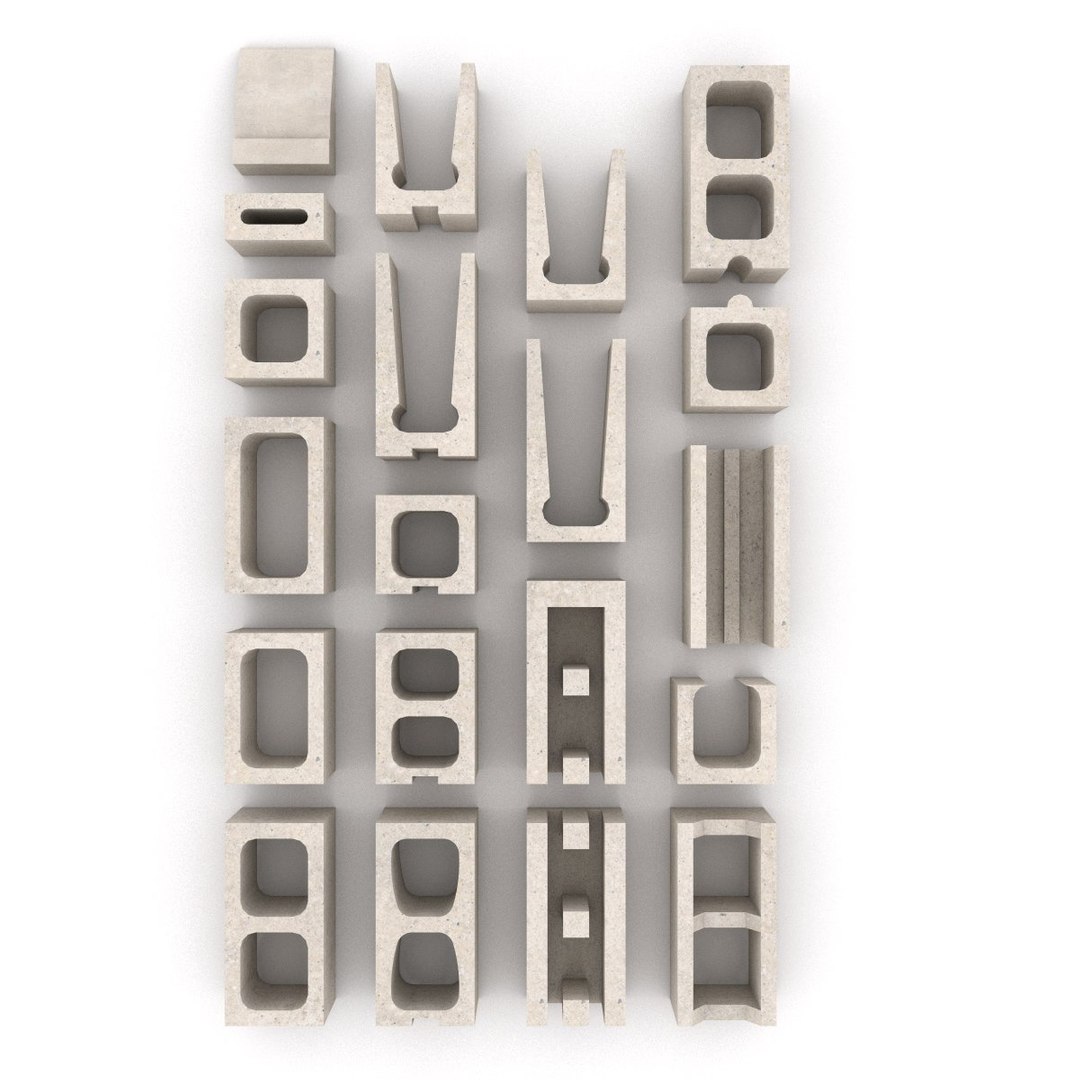 masonry block 3d 3ds