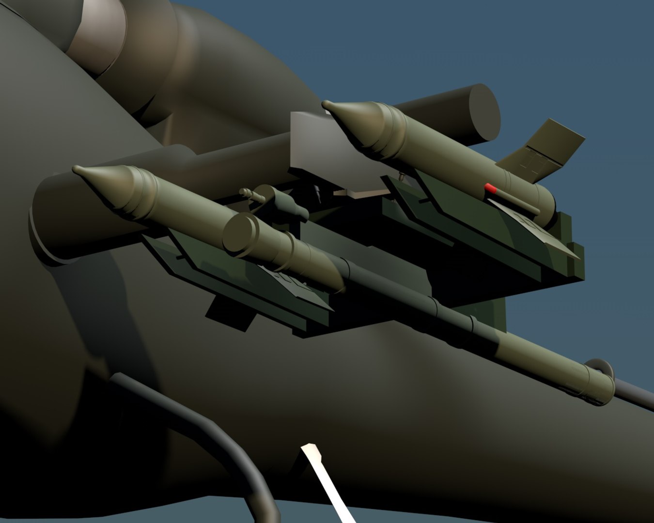 helicopter sa 342 3d c4d