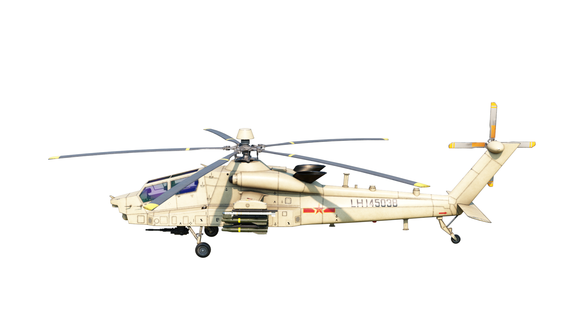 3D 4 Coatings Of Chinese New Heavy Attack Helicopter Z21 - TurboSquid ...