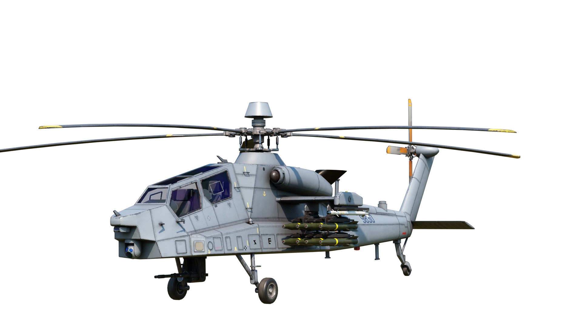 3D 4 Coatings Of Chinese New Heavy Attack Helicopter Z21 - TurboSquid ...
