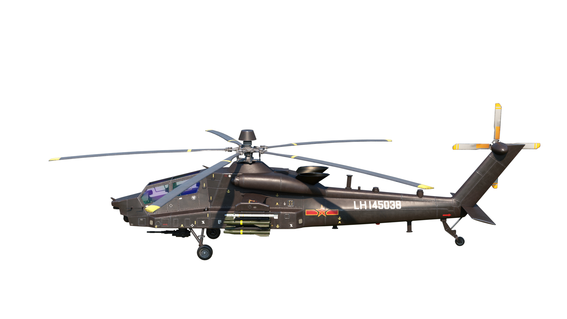 3D 4 Coatings Of Chinese New Heavy Attack Helicopter Z21 - TurboSquid ...