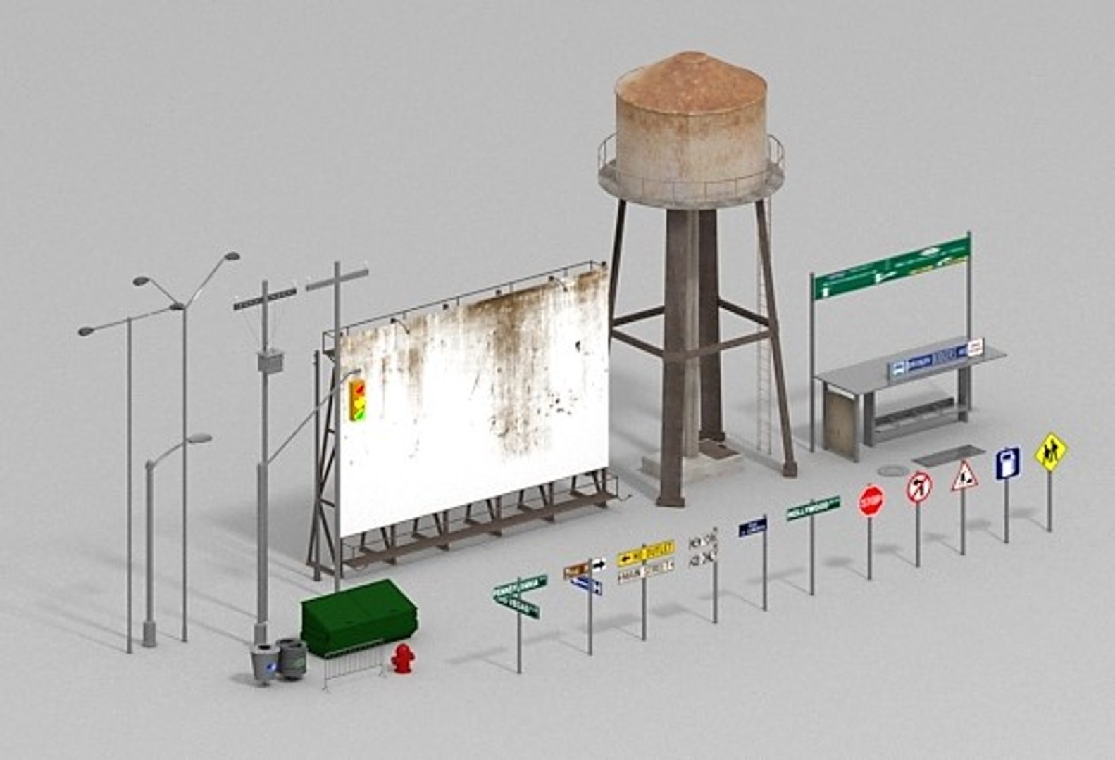 3D Elements Street Light - TurboSquid 1301681