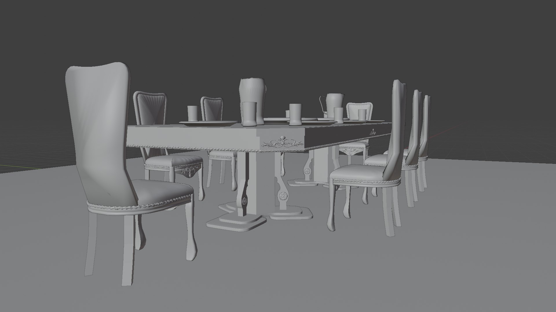 3D Dining Table Chair Set - TurboSquid 1699900