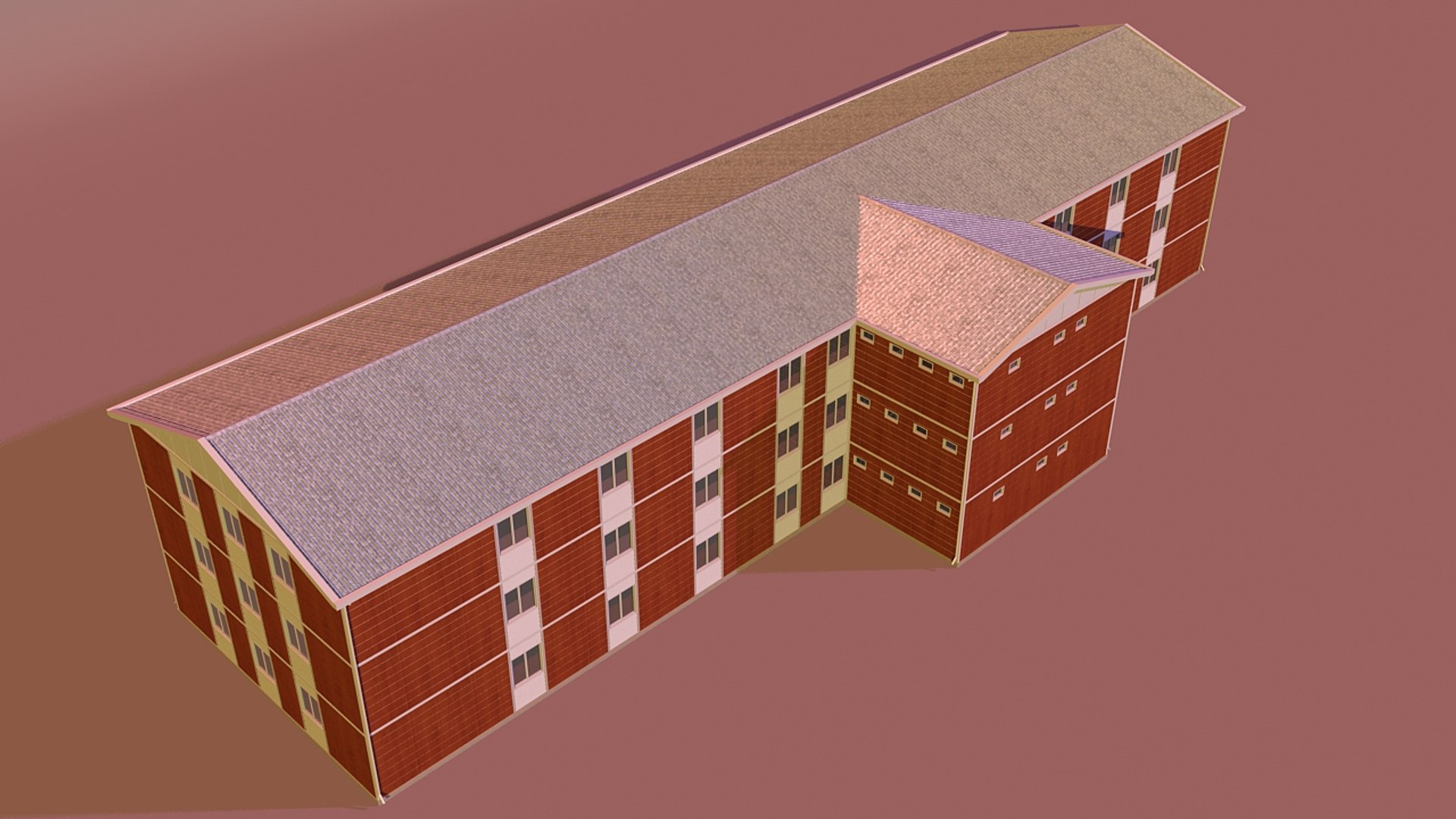 3d obj prefabricated building 1