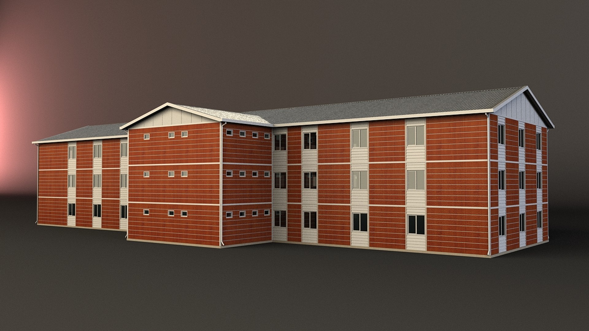 3d obj prefabricated building 1