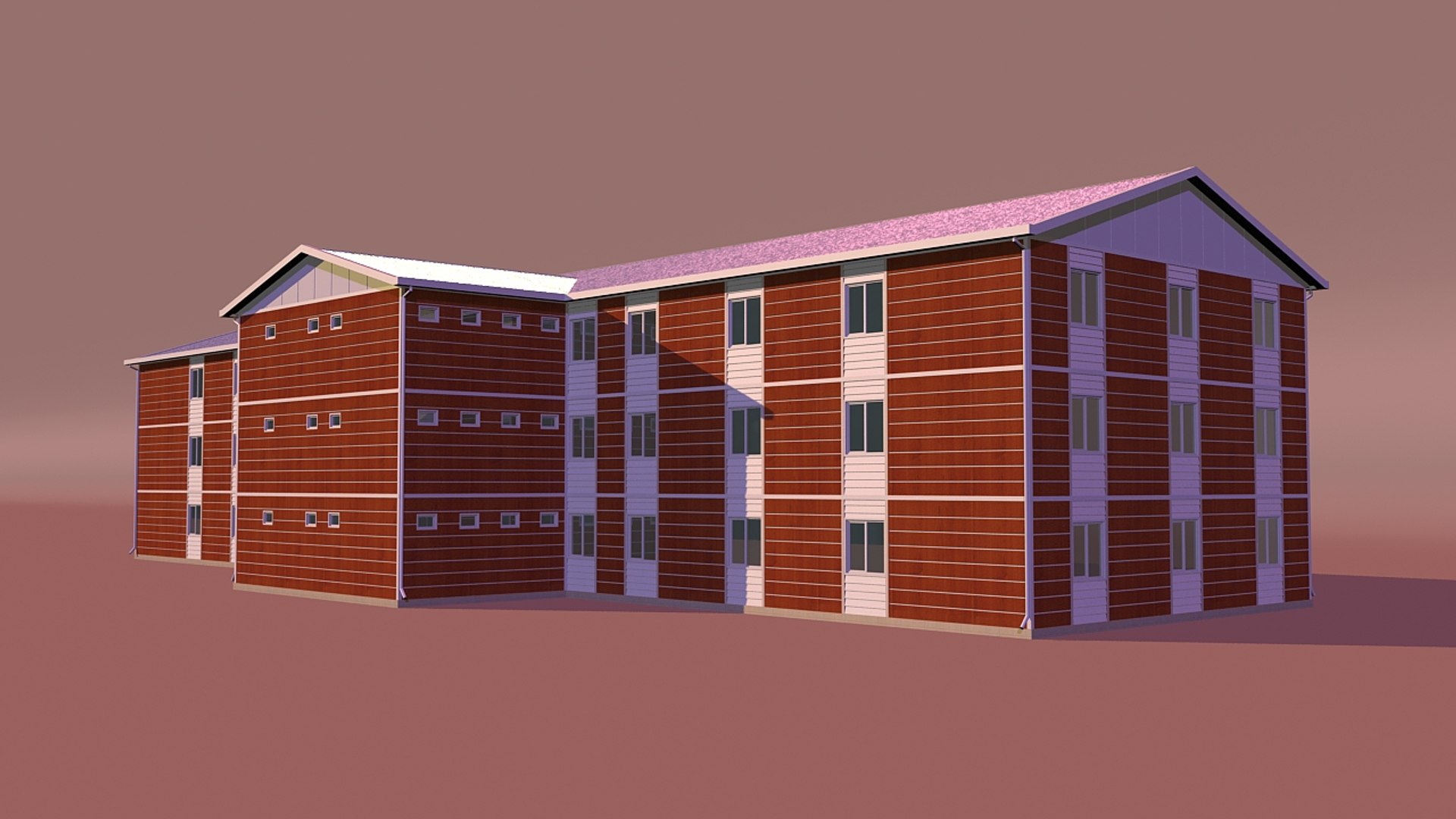 3d obj prefabricated building 1