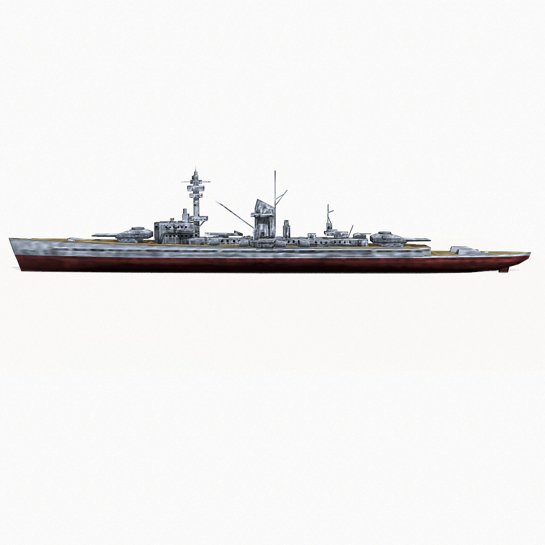 3d model armored cruiser
