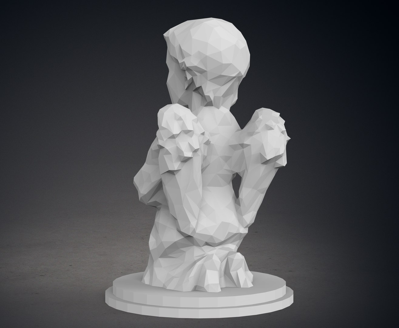 Low Poly Praying Angel Statue 3D Model - TurboSquid 2226358