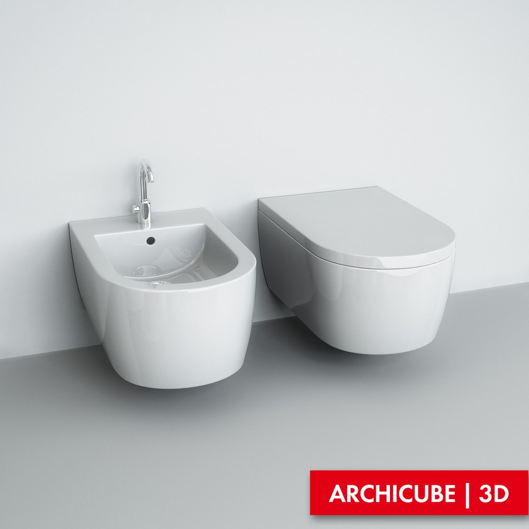 3d wc bidet wall-mounted