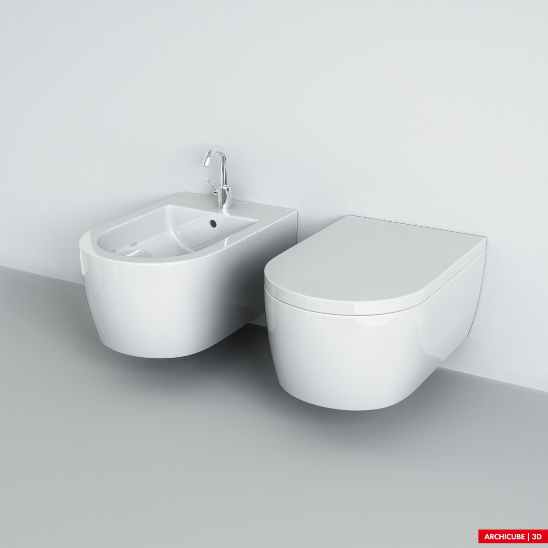 3d wc bidet wall-mounted