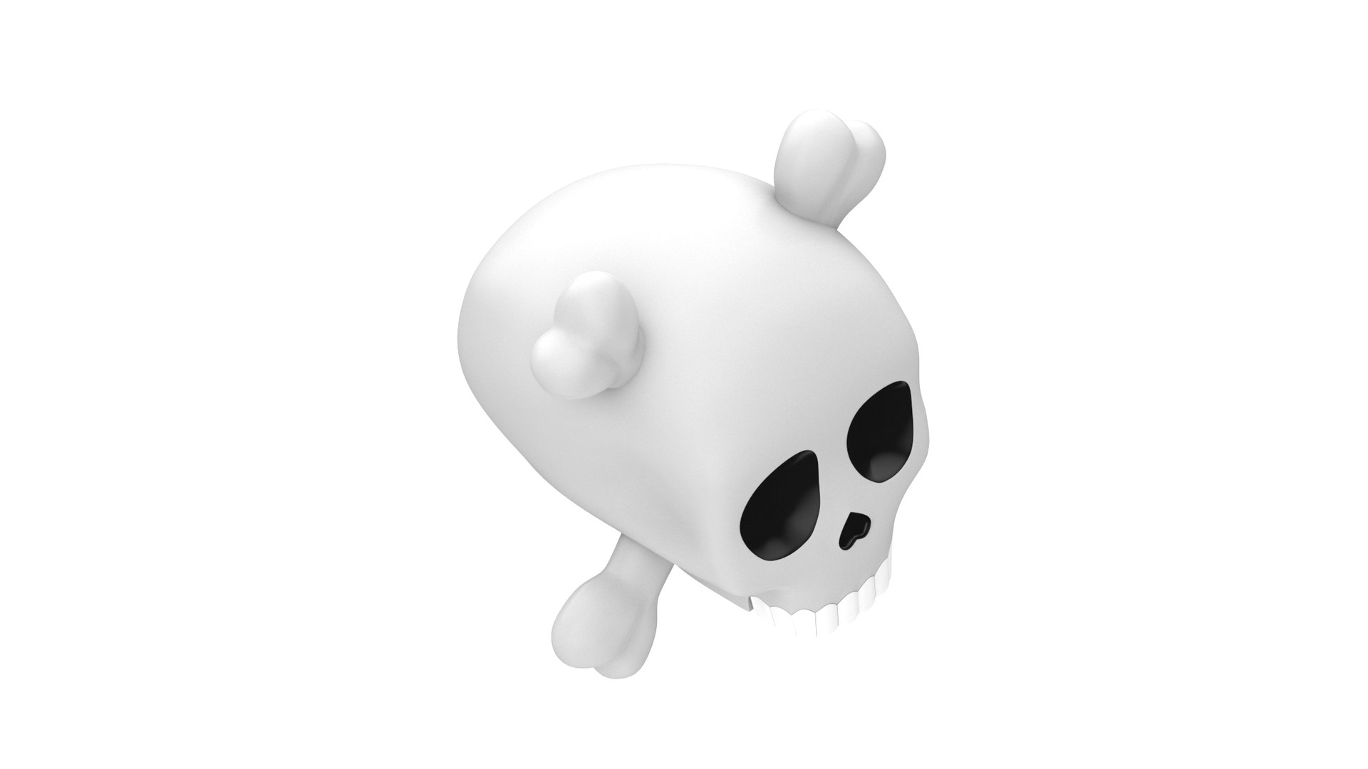 3D Apple Skull And Crossbones - TurboSquid 1872144