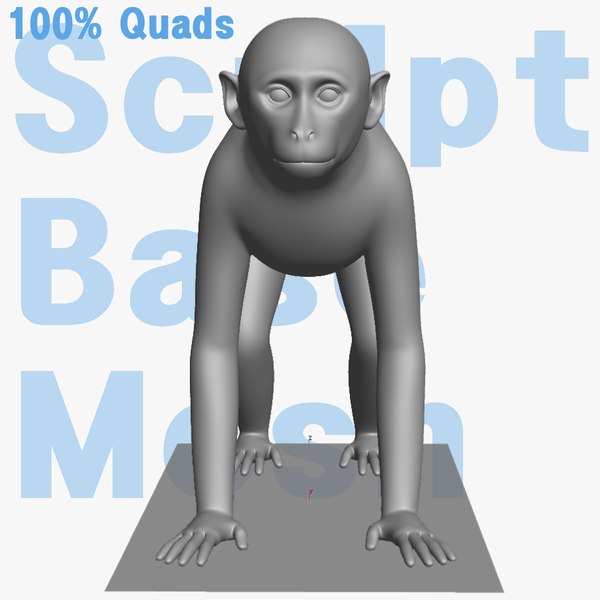 3D Sculpt base mesh monkey - TurboSquid 2050534