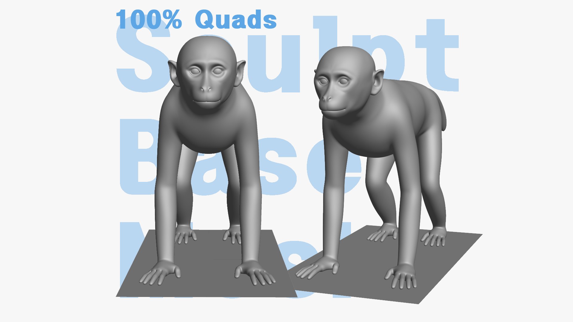 3D Sculpt base mesh monkey - TurboSquid 2050534