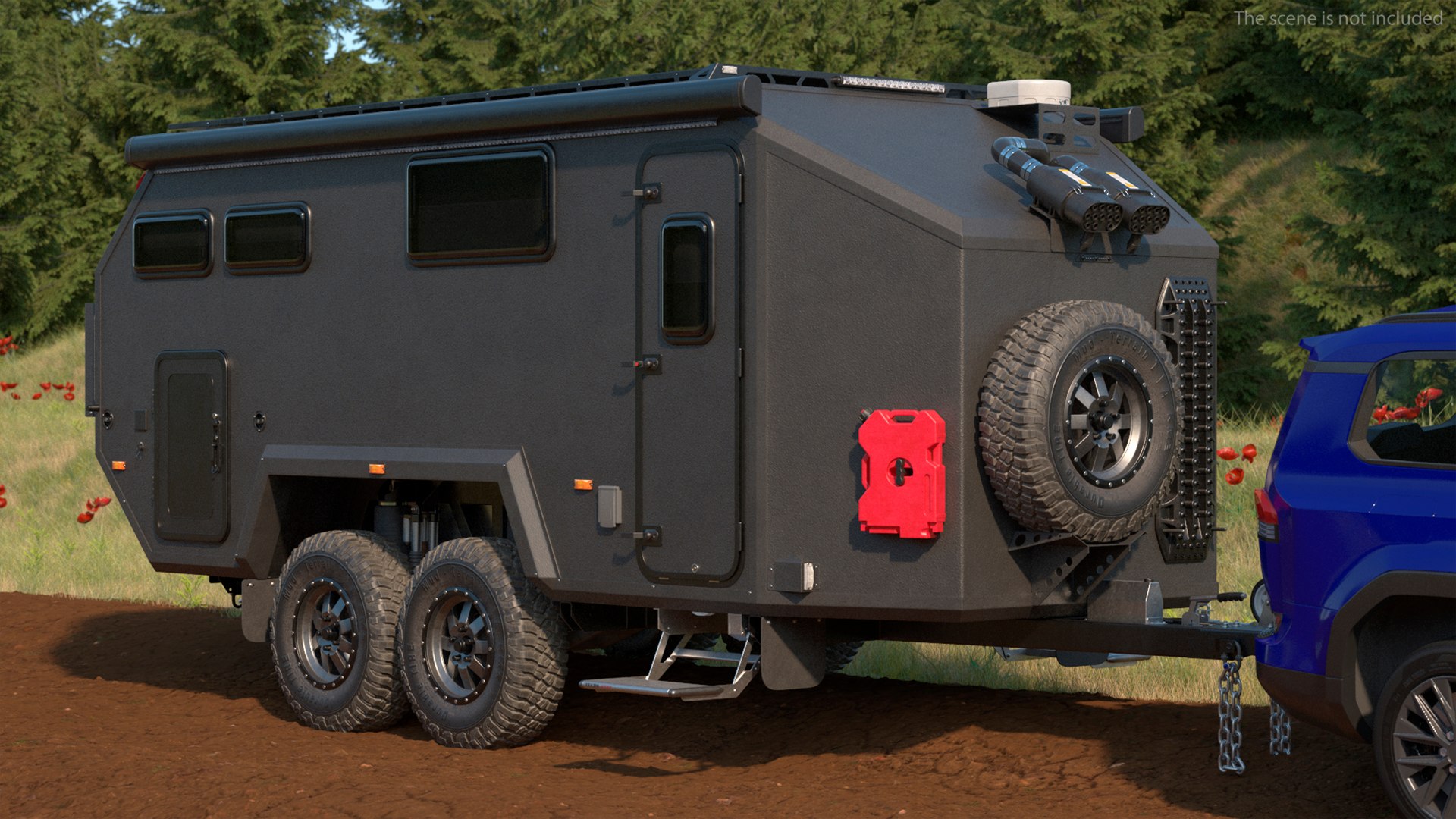3D Model Expedition Mobile Home Black Rigged - TurboSquid 2280230