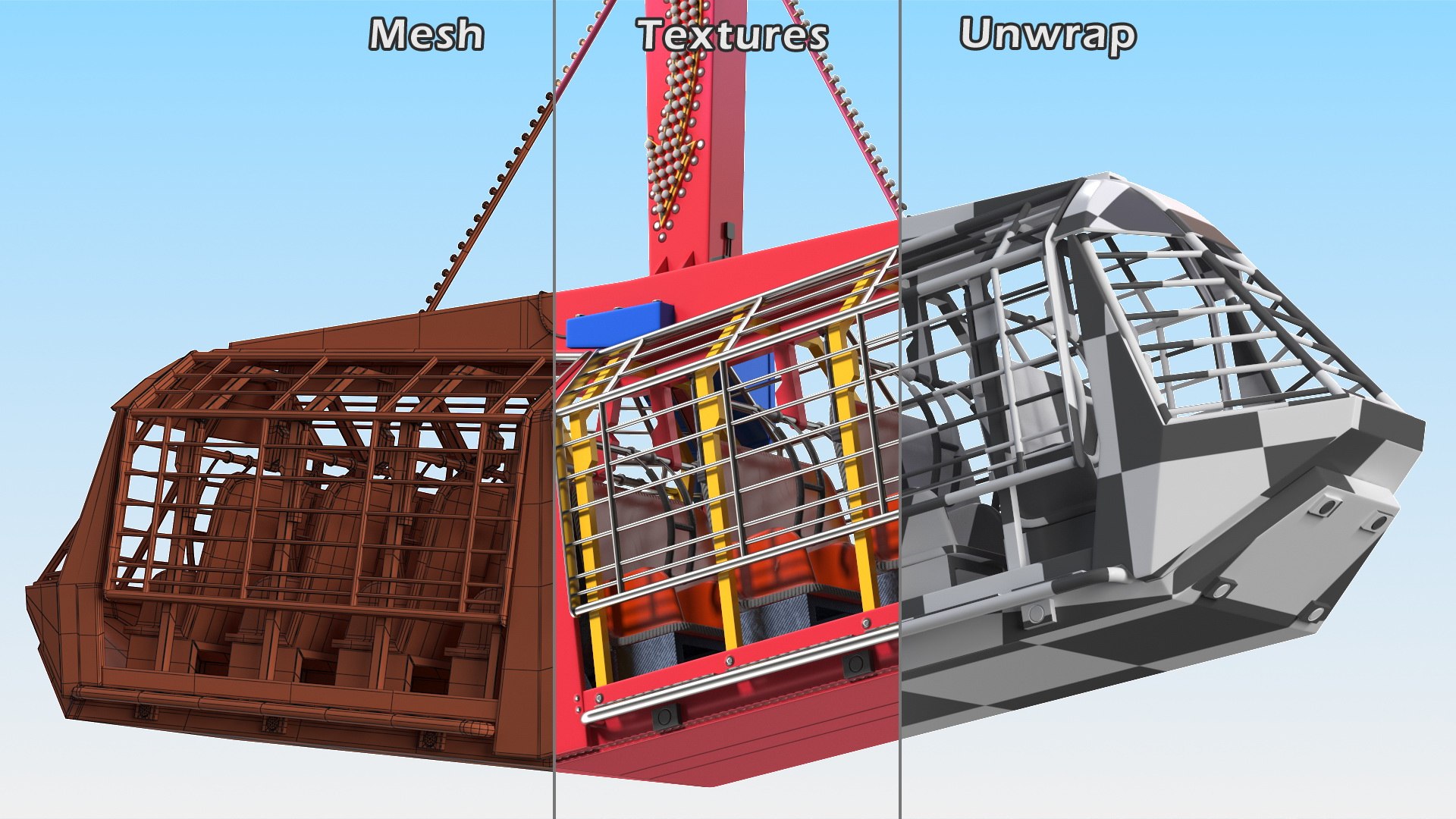 Kamikaze Ranger Ride Attraction Cabin 3D model - TurboSquid 1755674