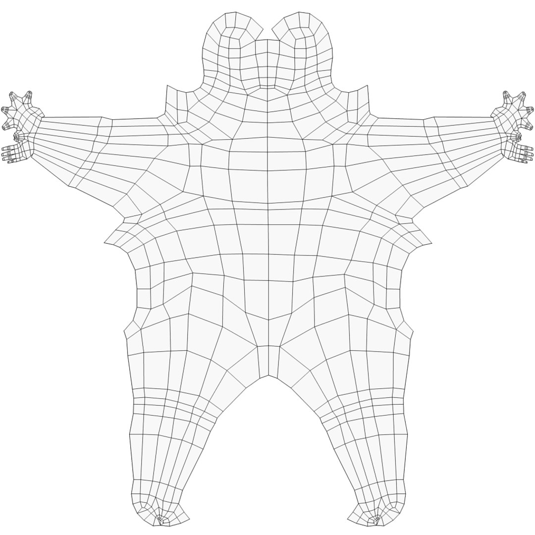 3d Optimized Base Mesh Model