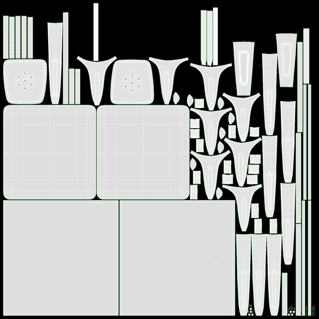 Square Dining Outdoor Table with Chairs 3D model - TurboSquid 1842364