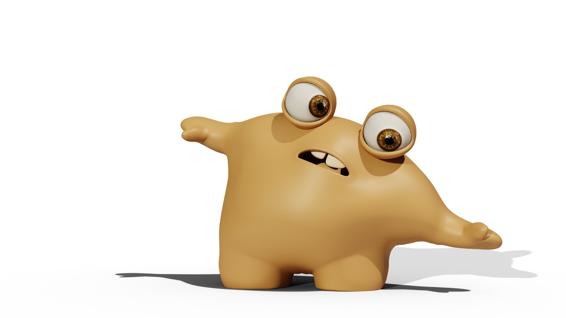 3D Simple Rigged Monster Character Model - TurboSquid 1893439