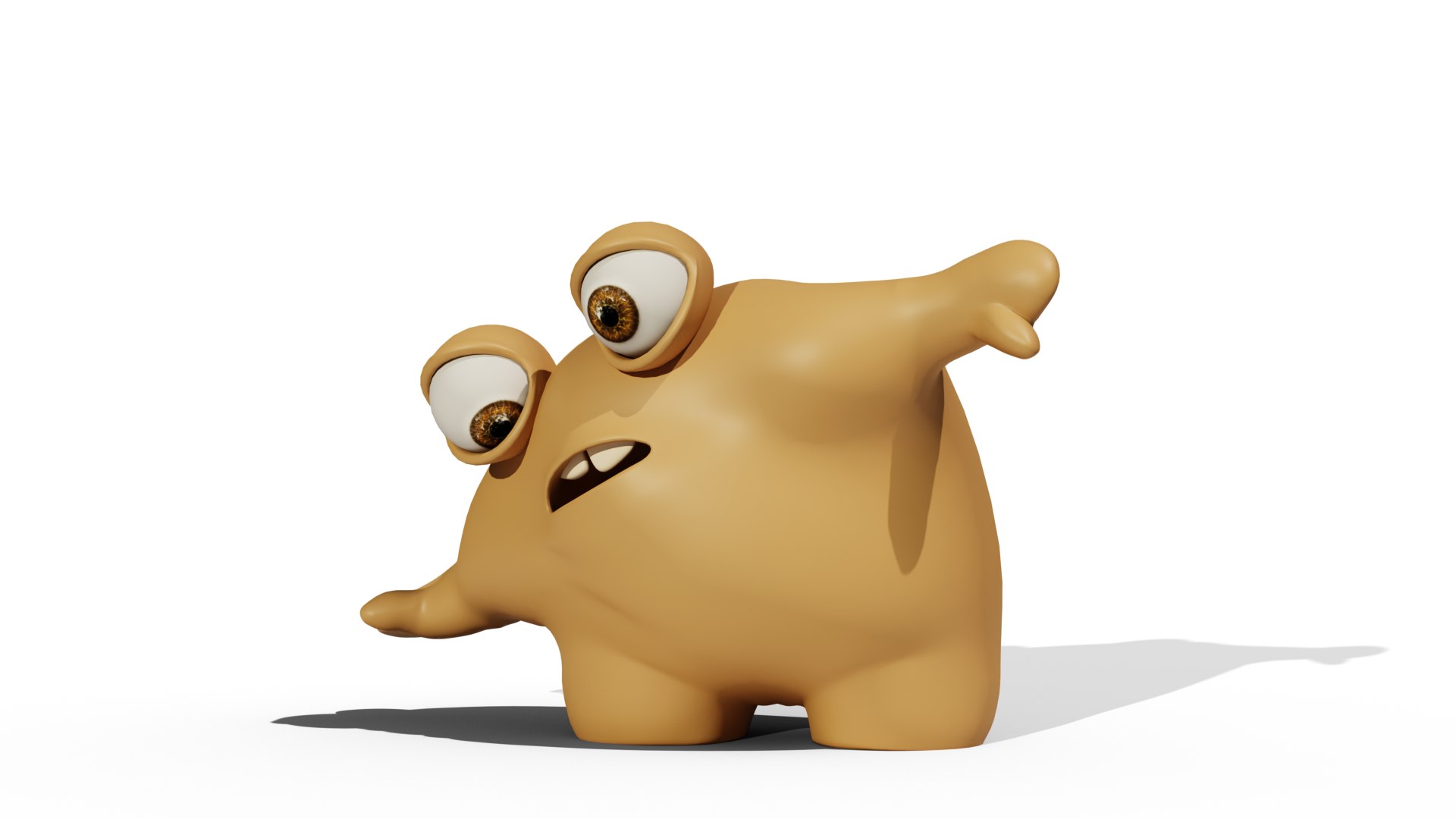 3D Simple Rigged Monster Character Model - TurboSquid 1893439