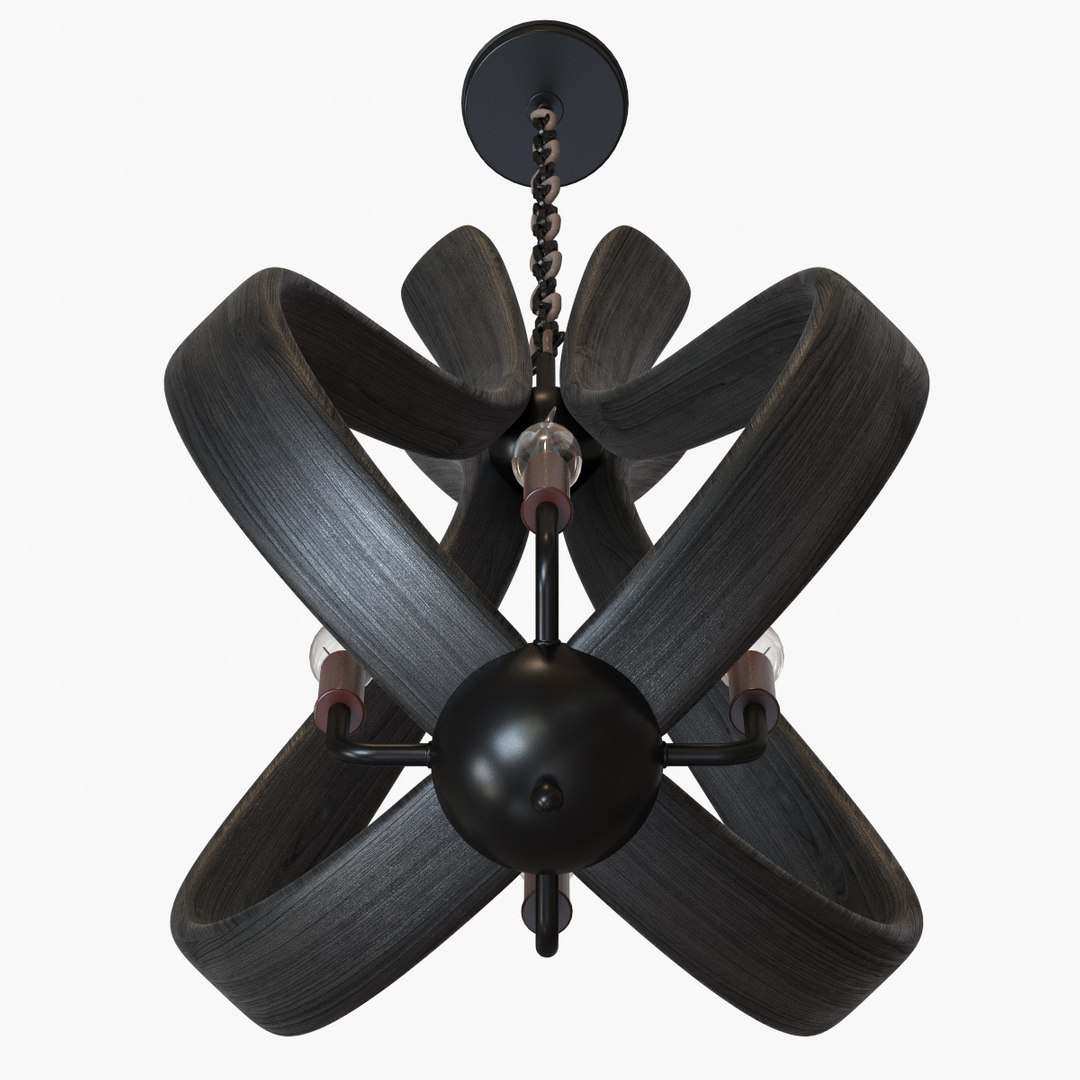 Max Oblong Chandelier Black