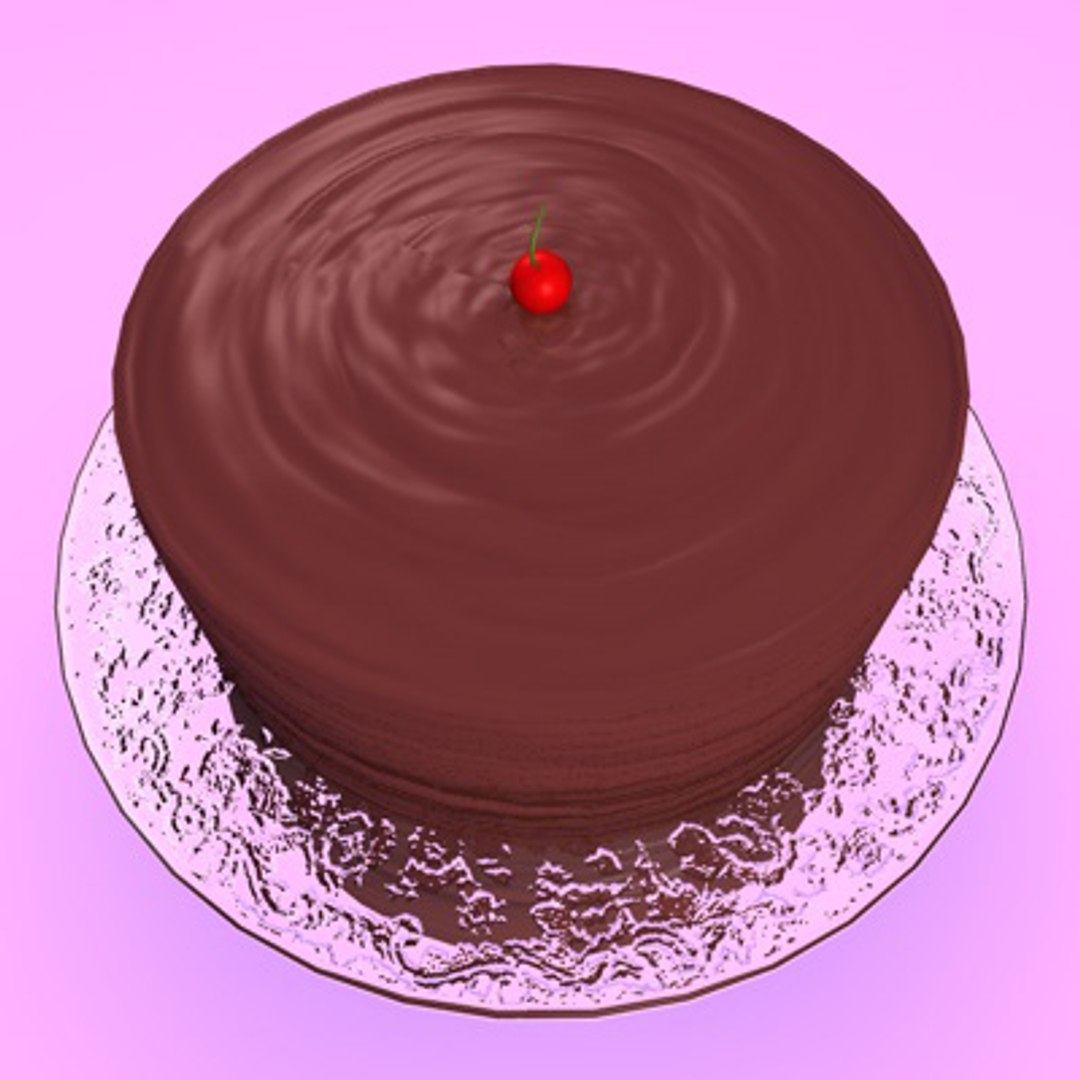 3ds Max Chocolate Cake Plate