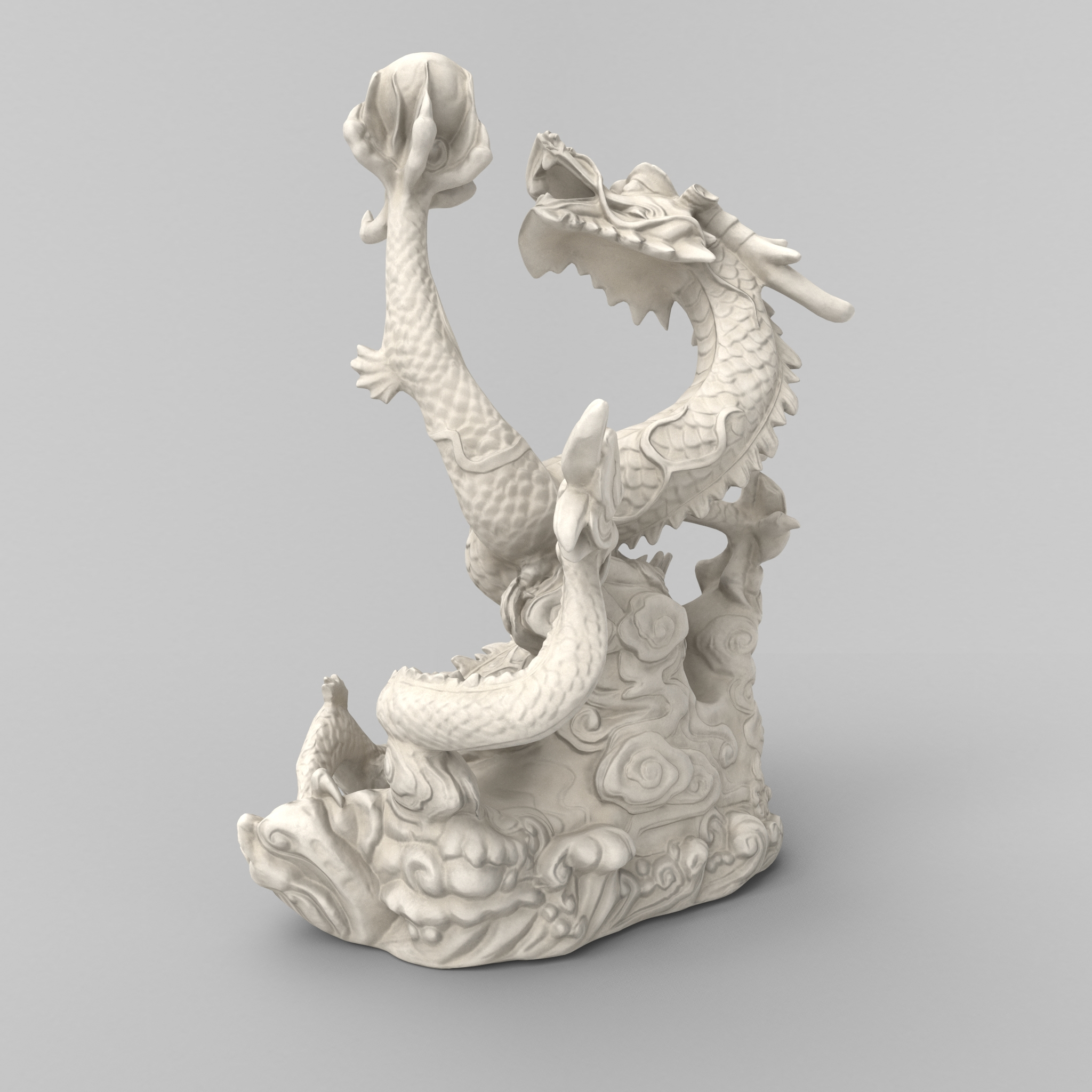 Marble Dragon with pearl 3D model - TurboSquid 1893714