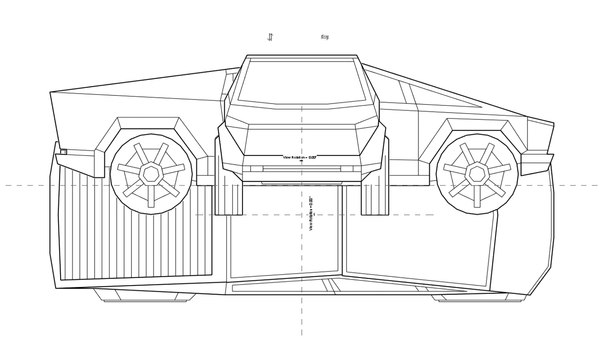 Tesla Cybertruck Revit Model - Detail Item3Dモデル - TurboSquid 2038186
