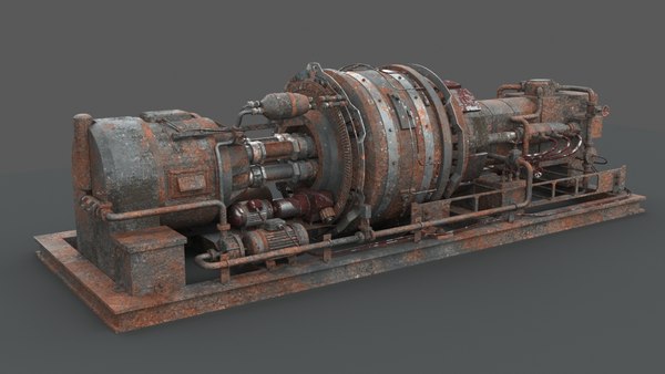 3D machinery rusted device industrial model - TurboSquid 1342280