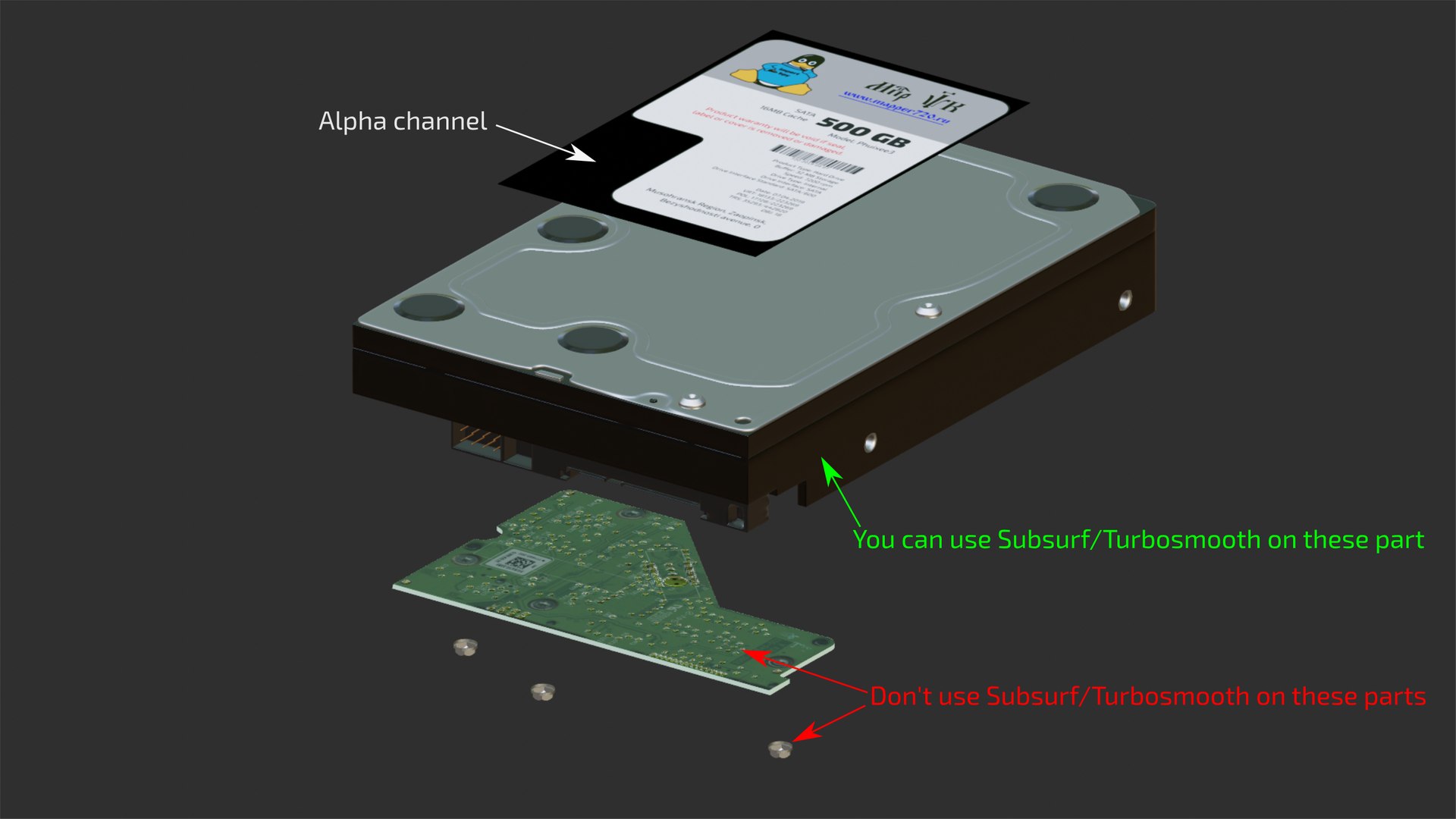 Hdd Details 3D Model - TurboSquid 1395474