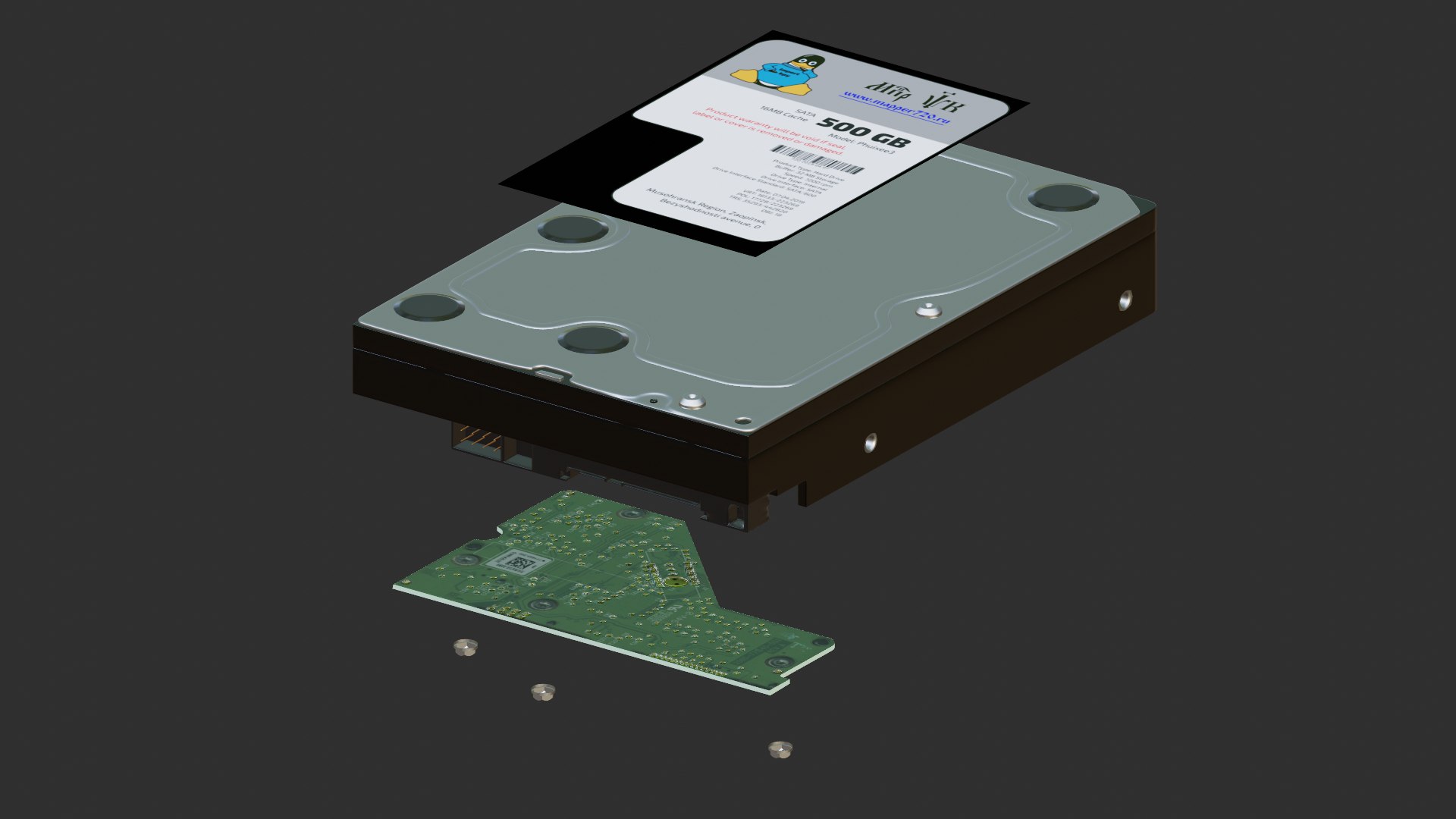 Hdd Details 3D Model - TurboSquid 1395474