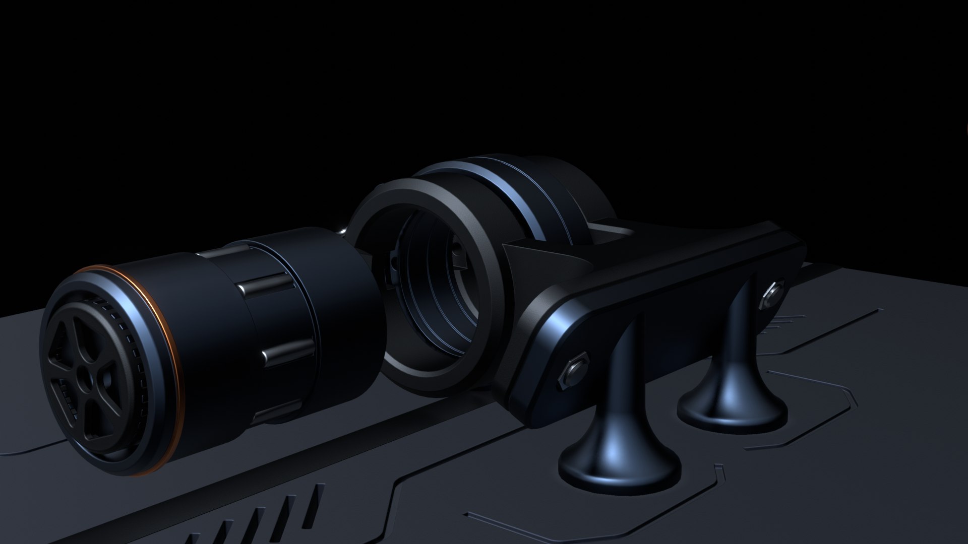 3D SciFi Hinge - TurboSquid 1960620