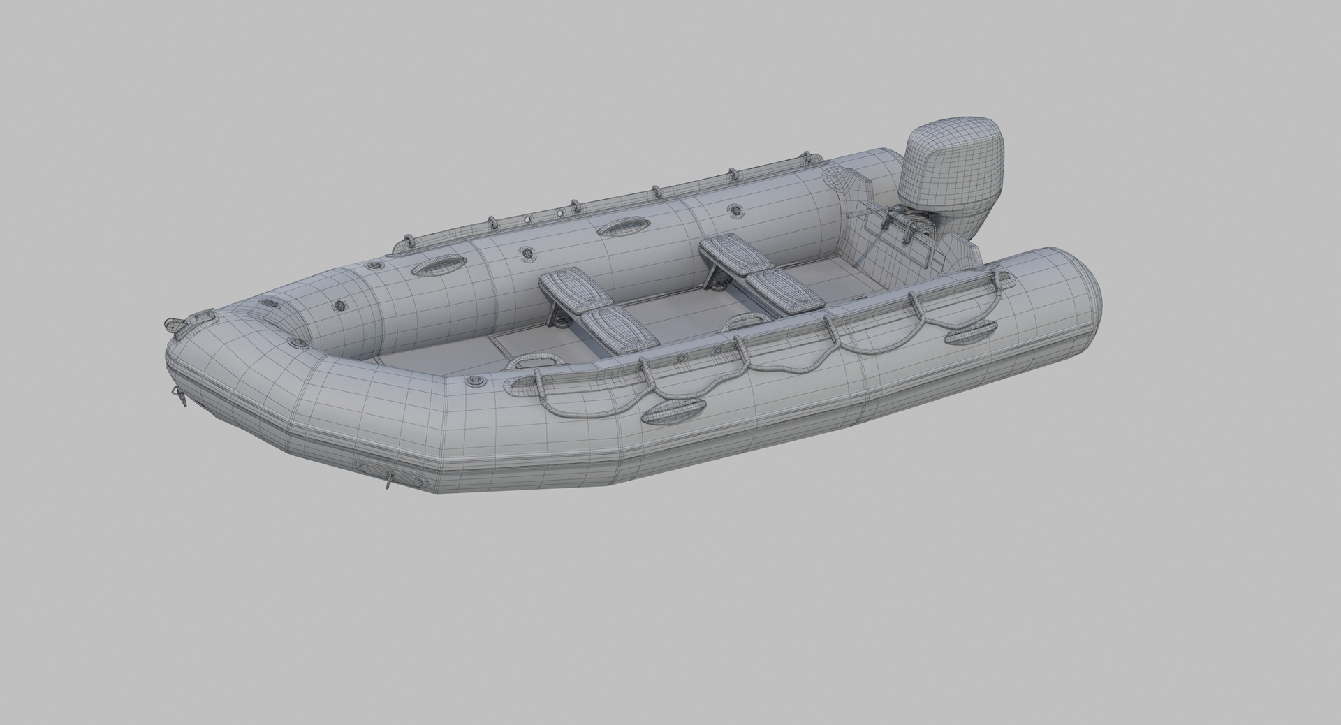 Rigid-hulled Inflatable Boat Motor 3D Model - TurboSquid 1412996