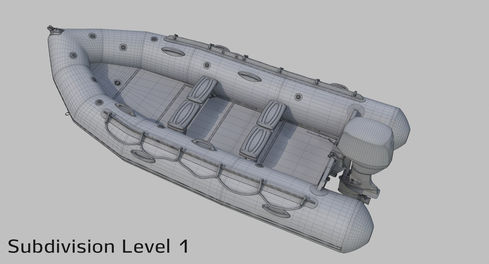 Rigid-hulled Inflatable Boat Motor 3D Model - TurboSquid 1412996